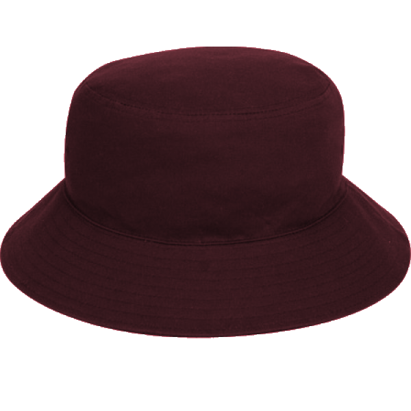 Big Size (61-64cm) Maroon Bucket Hat (New Adjustable Sweatband)